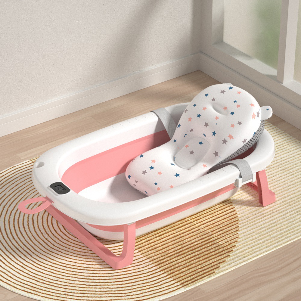 DL Foldable Baby Bath Tub / Bak Mandi Bayi Lipat dengan Pengukur Suhu ...