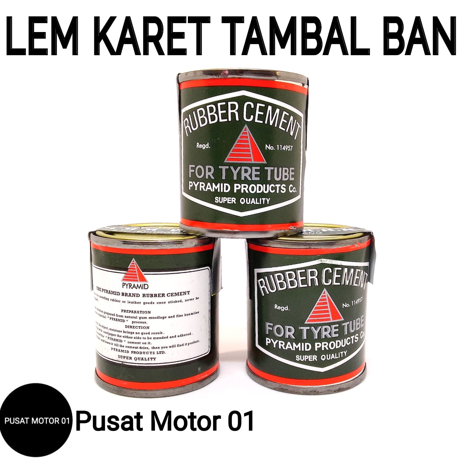 Lem Karet Tambal Cacing Tubeless Rubber Cement Tip Top Pyramid 90 Gram ...