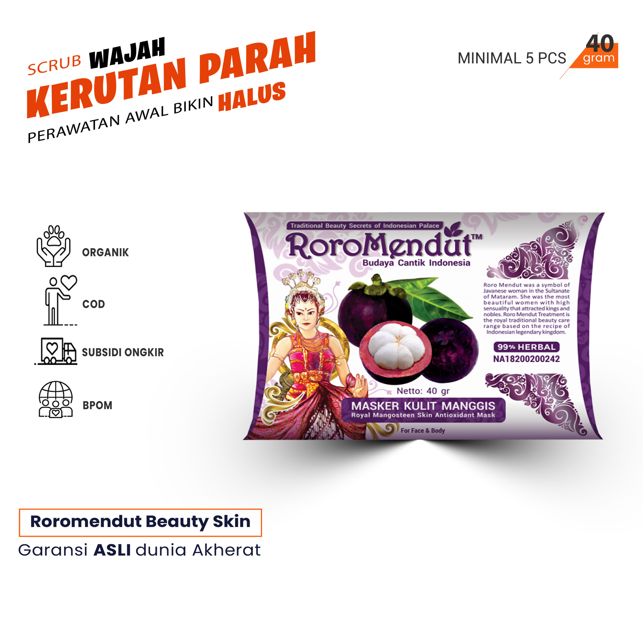 แพ็คเกจ Roro Mendut Care หลังจัดส่งฟรี Mask Brush - Roromendut Beauty ...