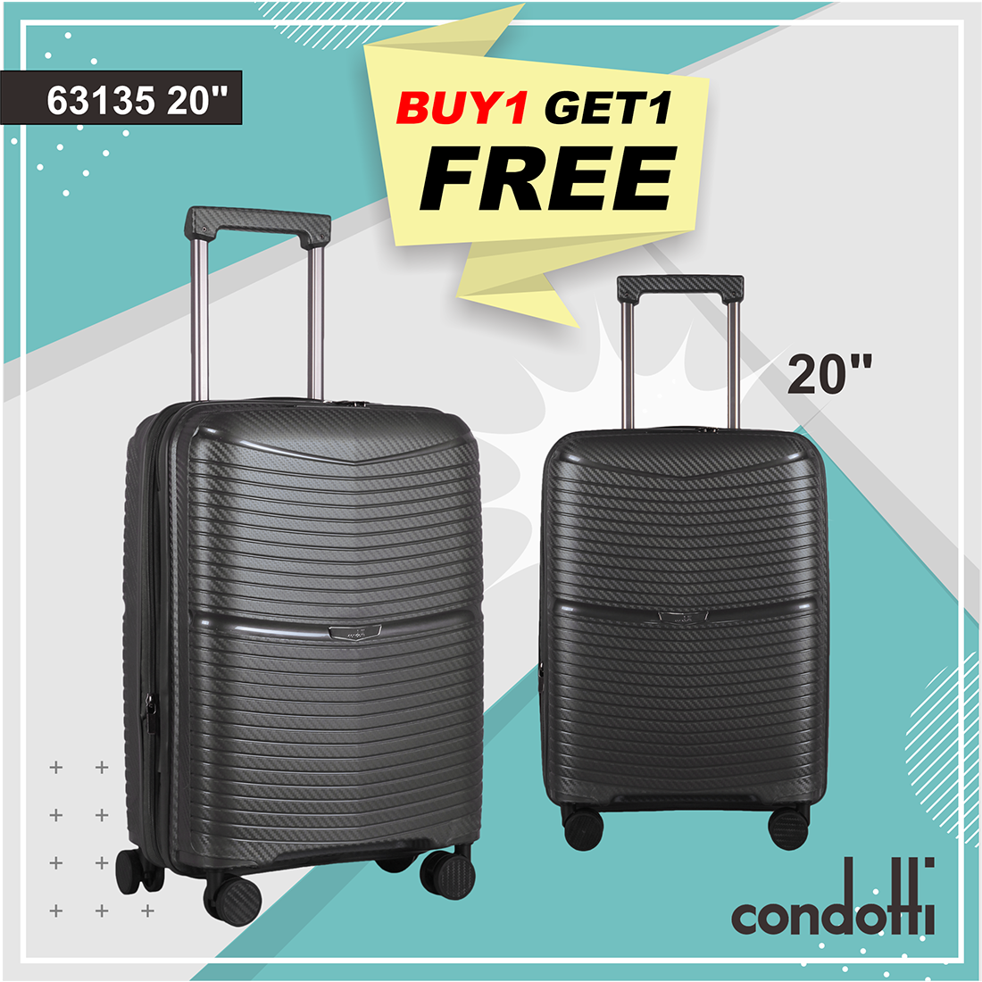 Koper - 'Trolley Case Condotti 63135 - 20 inch Free 20 inch | Lazada ...
