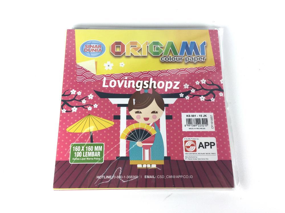 Kertas Origami Besar Warna, Kertas Lipat Origami Besar Merk SIDU ukuran ...