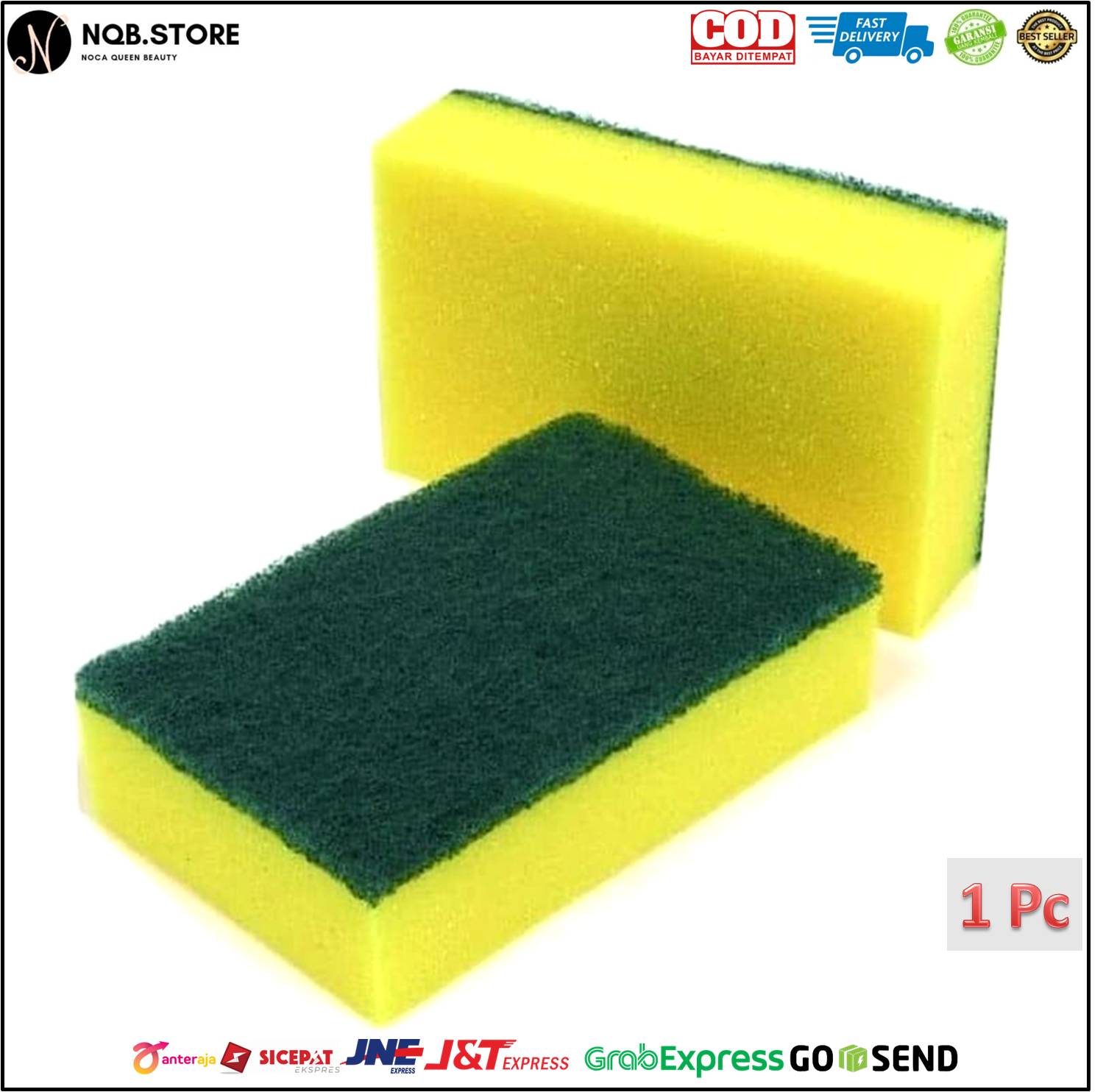 Spon Busa Sabut Cuci Piring Gelas Sponge Dua Sisi Spons 2 Warna Ecer ...