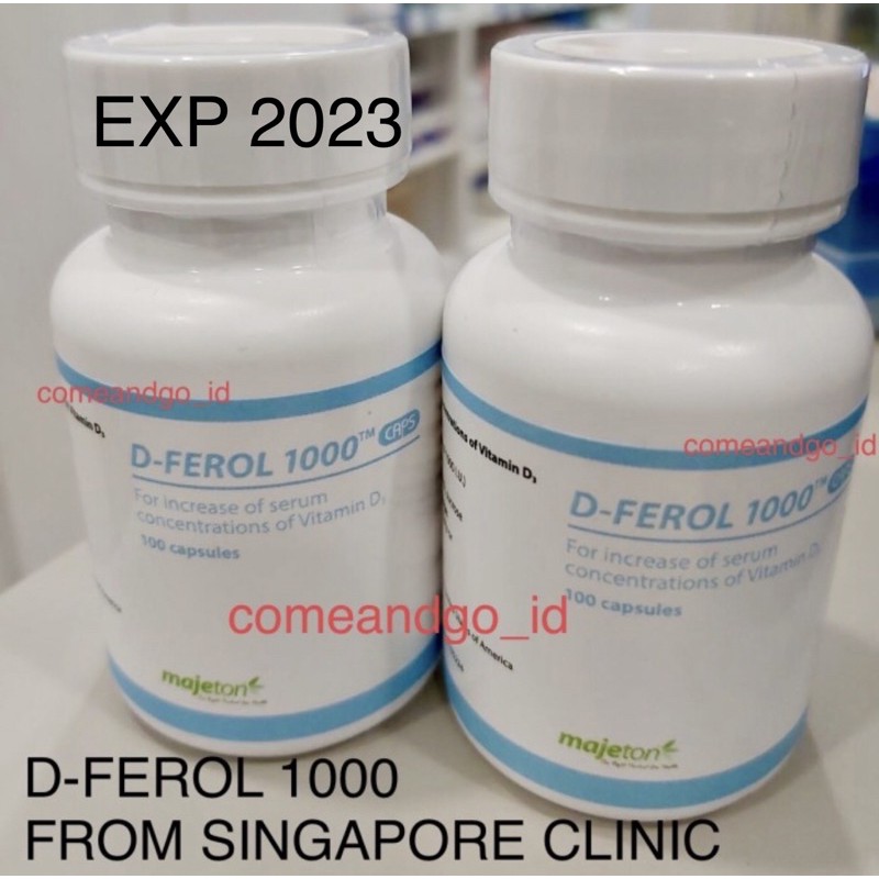 READY D-ferol dferol 1000 exp2023 vitamin D3 1000iu singapore 100 ...