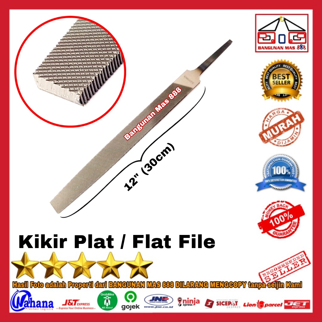 KIKIR PLAT STAMVICK 12" (30cm) - FLAT FILE - KIKIR BESI - KIKIR BAJA ...