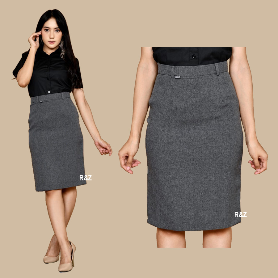 RZ Rok span hitam pendek wanita kerja polos jumbo dewasa model terbaru ...