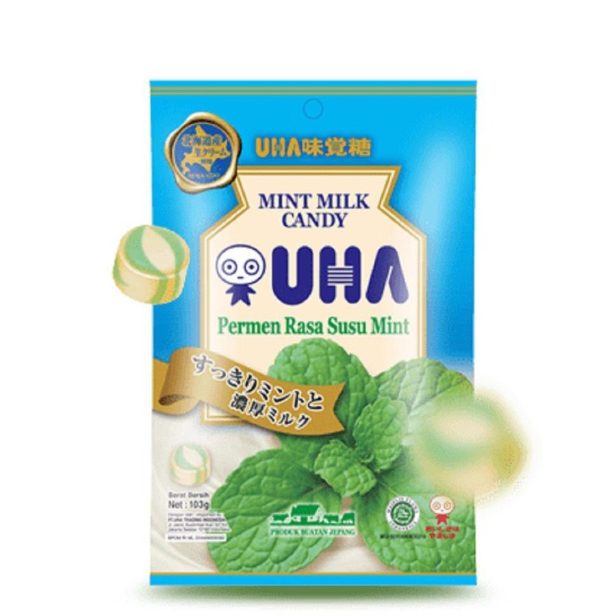 UHA Milk Candy RASA MINT All Variant Pack Kantong 100g - Permen Susu Aneka Rasa 103gr | Lazada ...