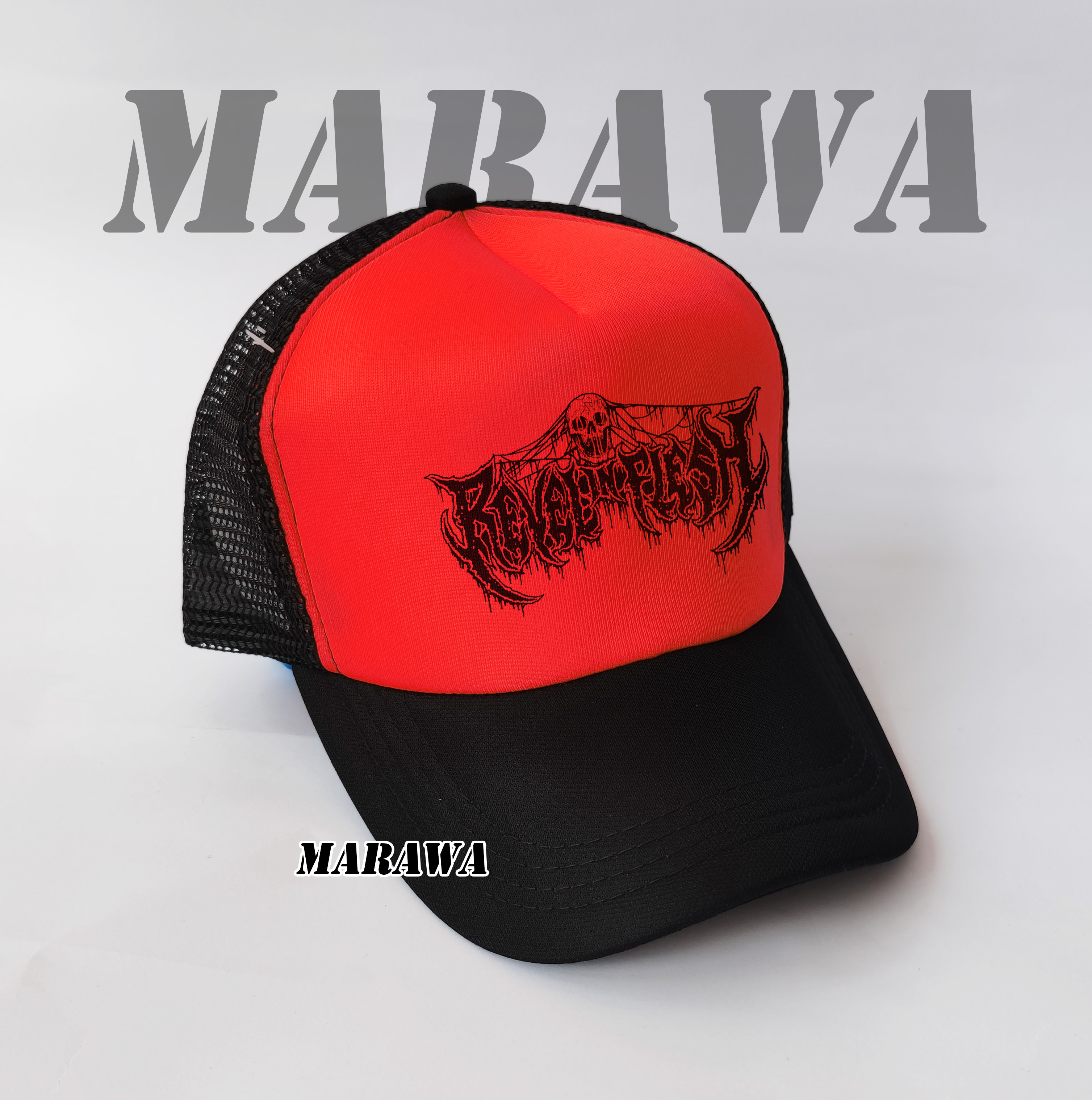 Marawa / Topi Jaring Revel In Flesh Pria Wanita Hitam Putih Bisa ...