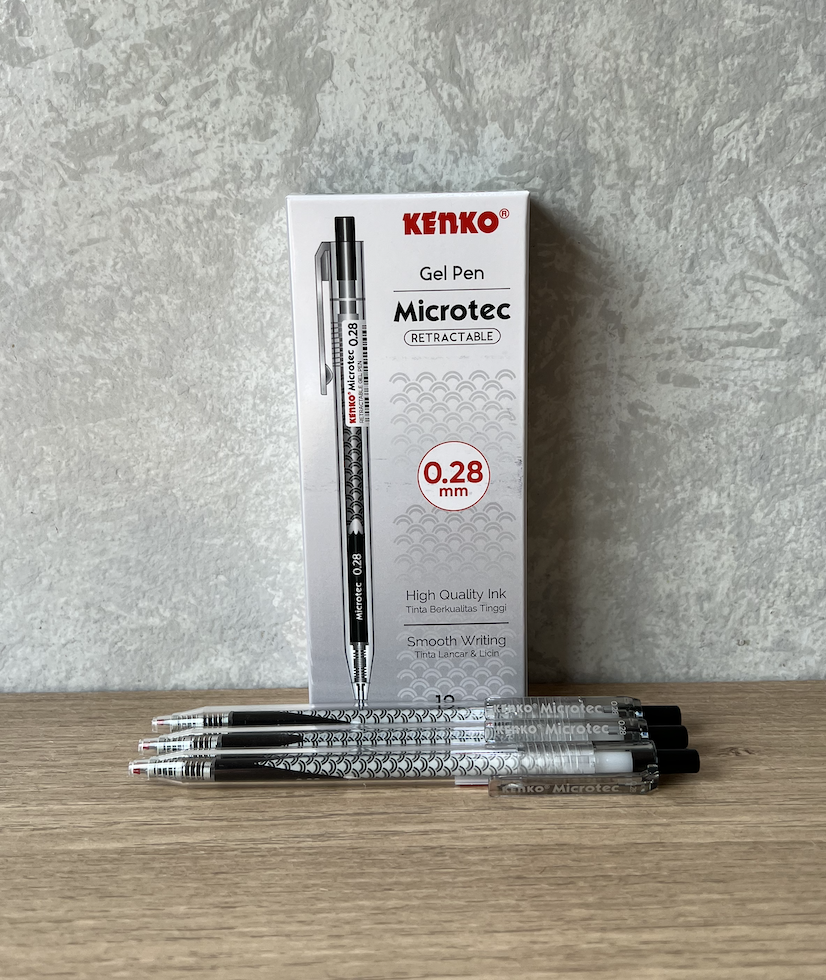 Pulpen Kenko Gel Pen Microtec Retractable 0.28mm | Lazada Indonesia