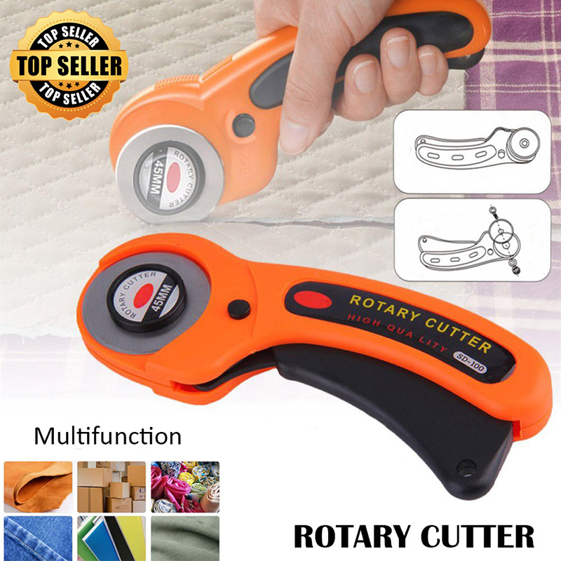 Cutter Rotary Roller Blade 45mm Rol Putar Cuter Cater Kater Roll Alat Pemotong Kain Jahit Stiker