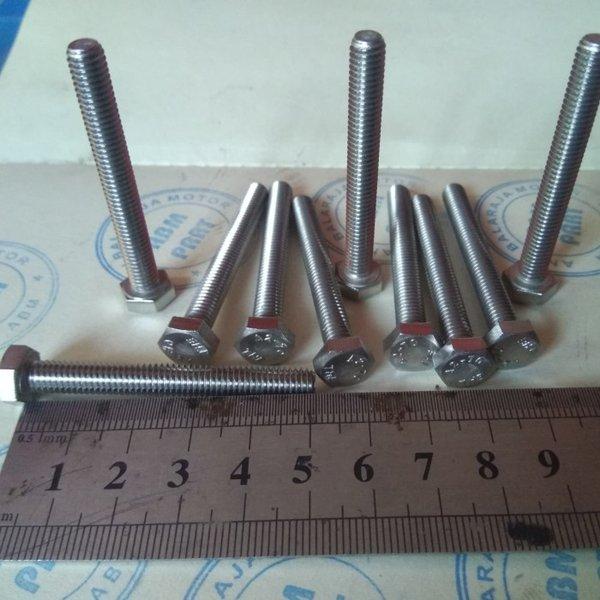 Baut Hexagonal Stainless Ukuran M6 X 50 Atau Baut 10 Panjang 5Cm ...