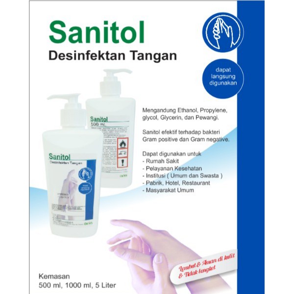 Sanitol Hand Sanitizer 500 ml | Lazada Indonesia
