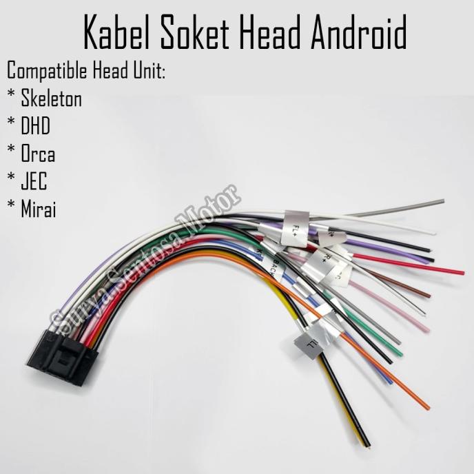KABEL SOKET HEAD UNIT ANDROID UNIVERSAL TERBAIK ORYSINIL | Lazada Indonesia
