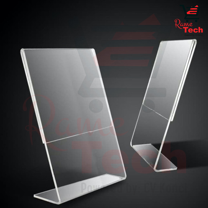 Stand QR Code Scanner / Tempat Brosur / Tent Holder / Tent Card Akrilik ...