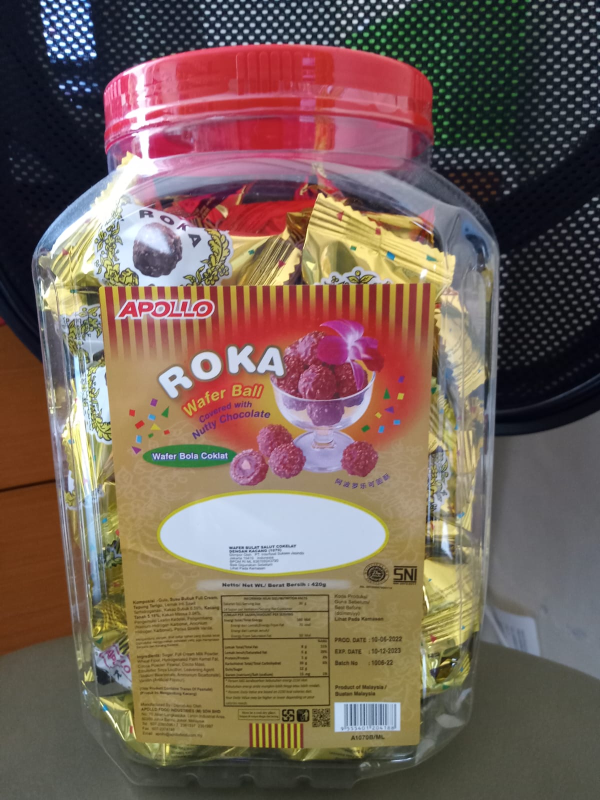 Coklat Roka Wafer Ball 420gr Toples | Lazada Indonesia