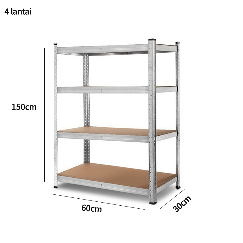 Rak besi Rak sederhana Rak gudang multi-fungsi Rak bertingkat Rak ...