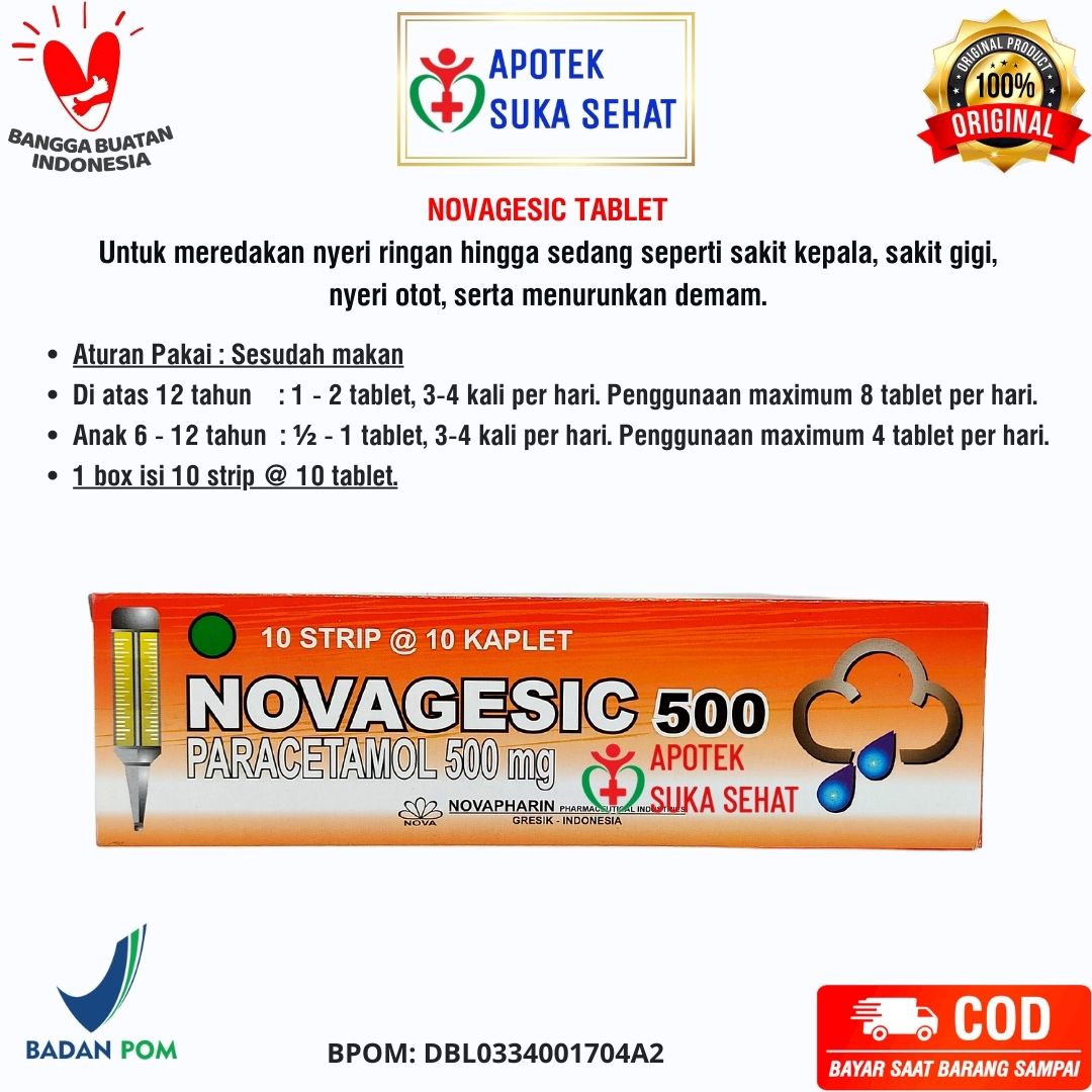 NOVAGESIC TABLET / OBAT DEMAM ( 1 BOX ISI 10 STRIP ) | Lazada Indonesia