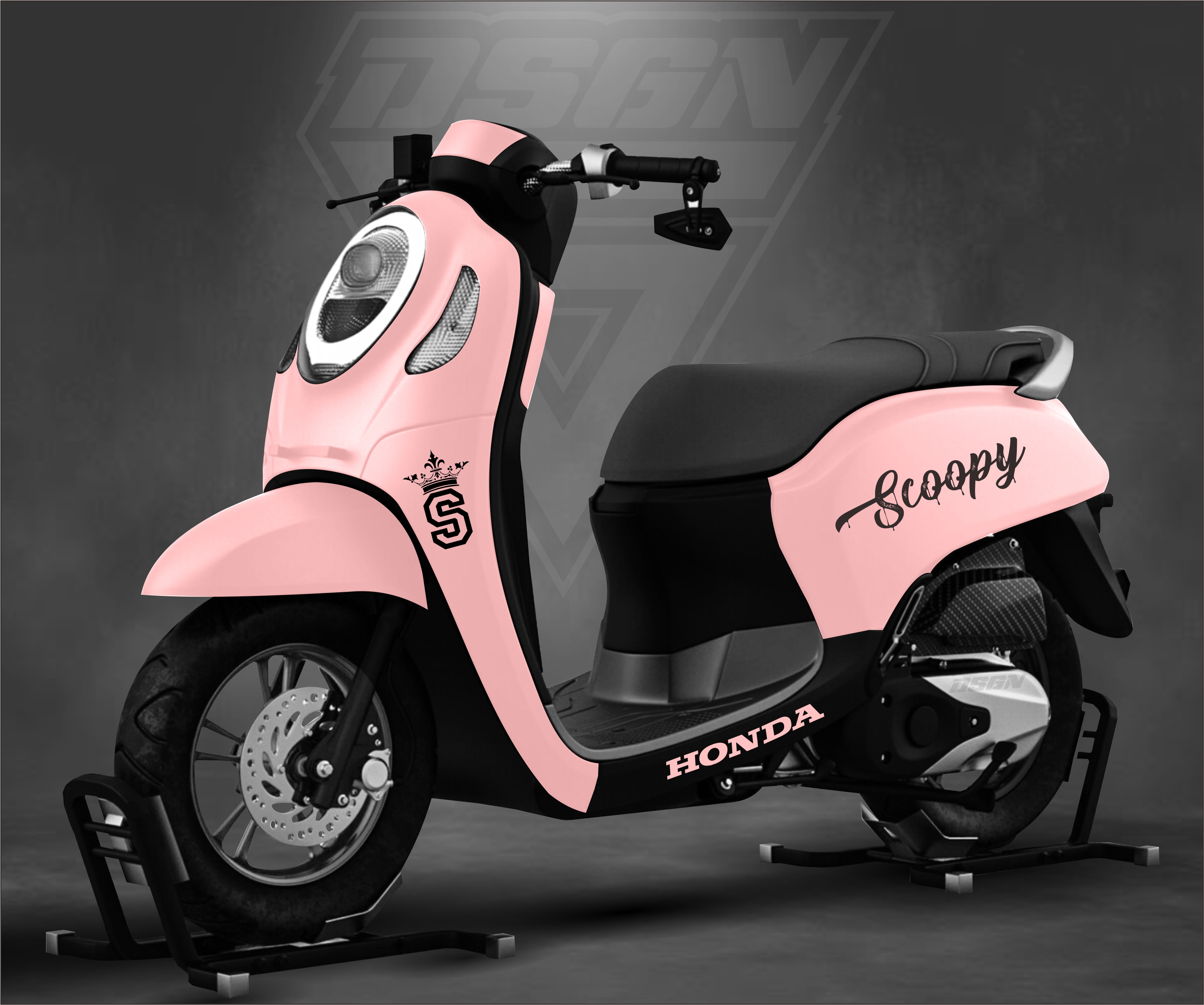 Decal Sticker Full Body Honda Scoopy Full Blok Stiker Scopy Simpel ...