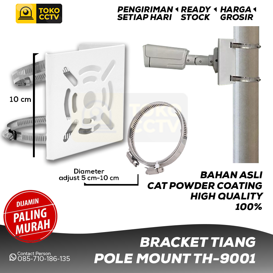 Pole Mounting Bracket TH 9001 CCTV Camera Indoor Outdoor | Lazada Indonesia