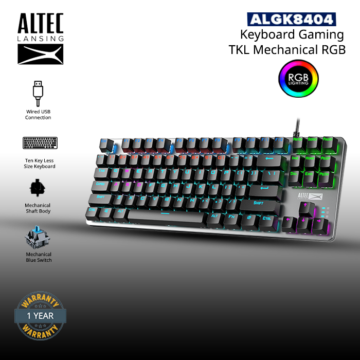 Keyboard Gaming Altec Lansing ALGK-8404 - Ten Key Less Keyboard (TKL ...