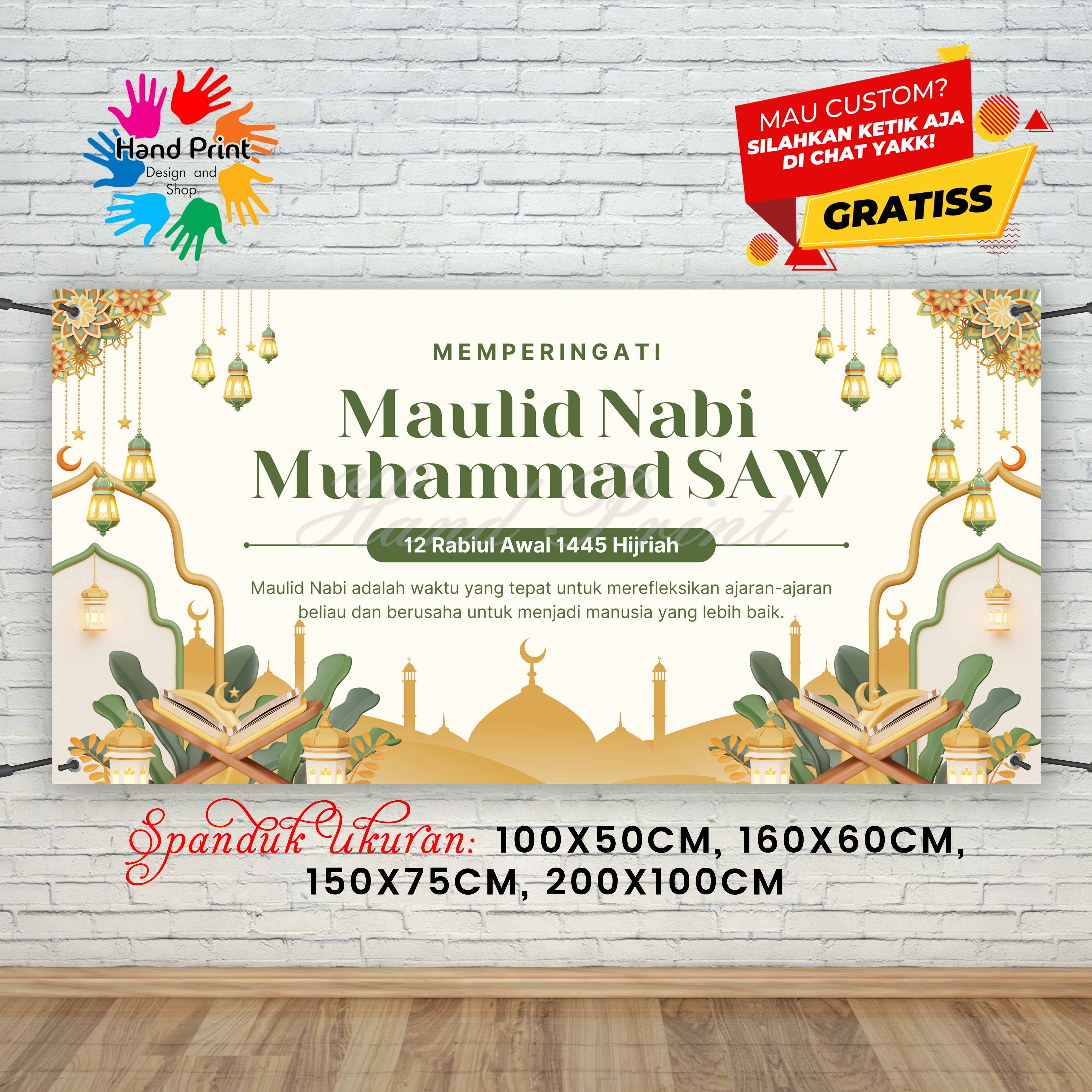 Cetak Spanduk Banner Maulid Nabi Tema Masjid Indah MMT Spanduk Custom ...