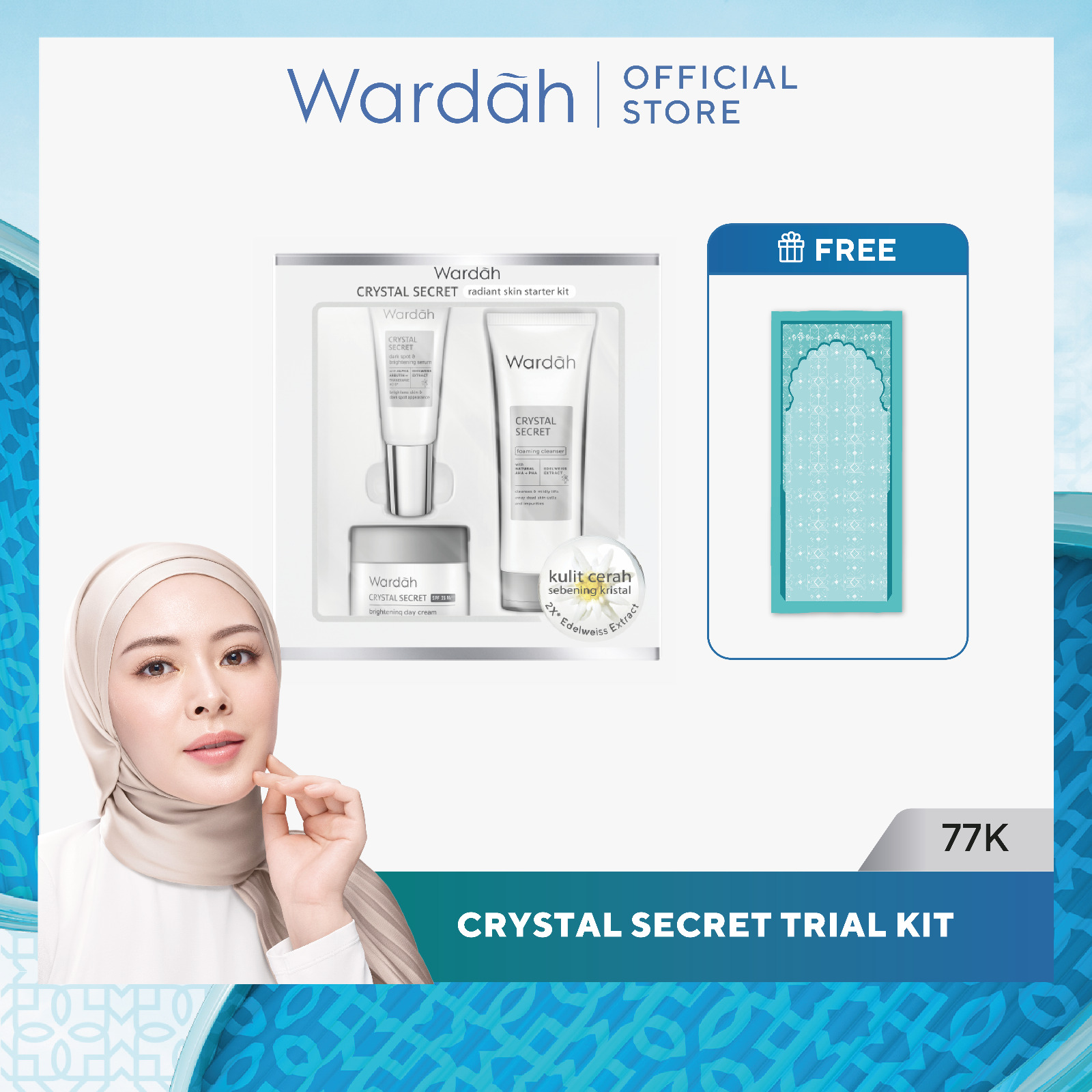 Wardah Crystal Secret Radiant Skin Starter Kit - Ukuran mini/ travel ...