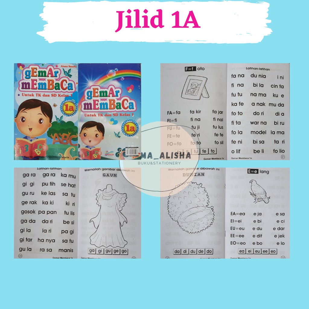 Buku Gemar Membaca Jilid 1 untuk Anak TK dan SD Kelas 1 | Lazada Indonesia