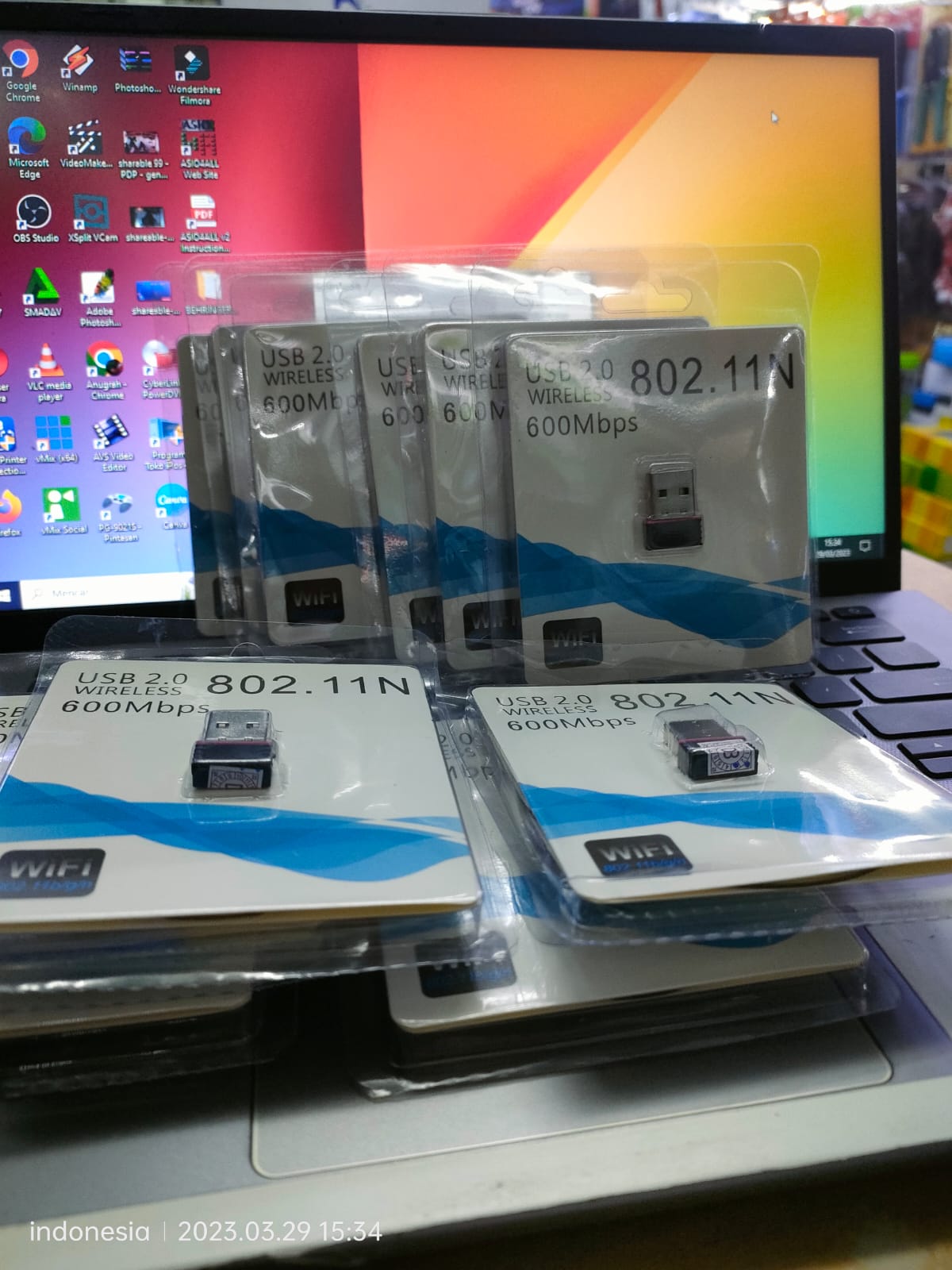 USB Wifi Dongle Mini Adapter HotSpot Receiver Laptop PC Desktop usb ...