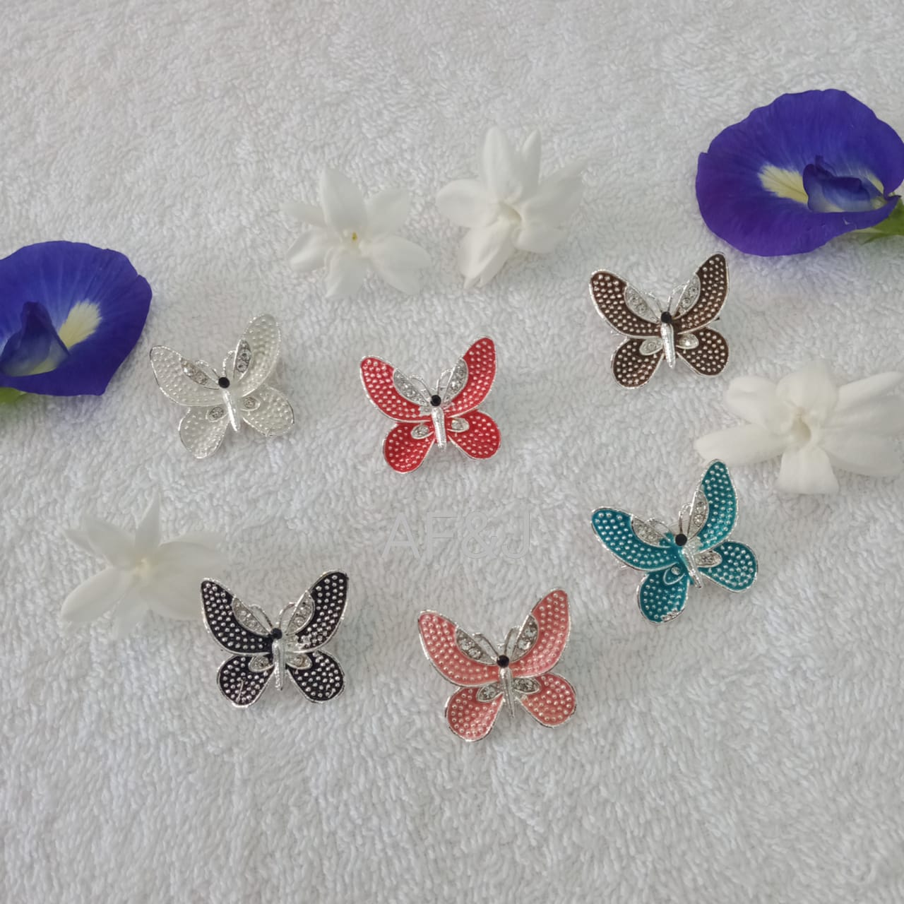 Bros Kupu-kupu Isi 6 Buah / Bros Jilbab / Pin Jilbab / Bros Dagu / Tus ...