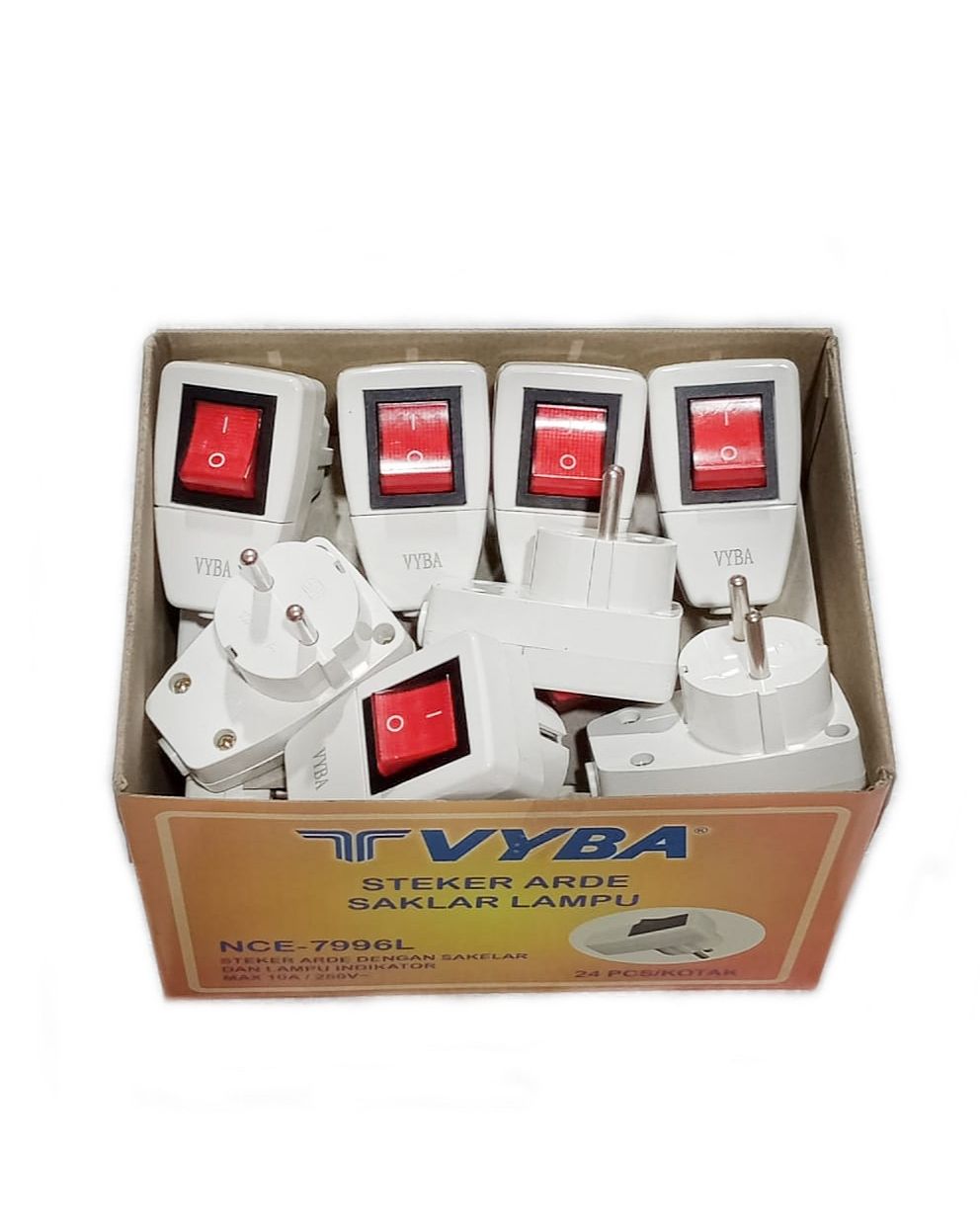 1 PCS Steker Lampu On Off Vyba / Steker + Saklar Lampu Colokan Saklar ...