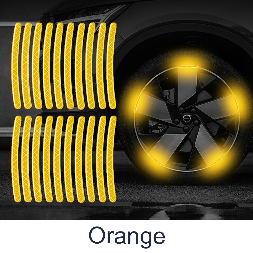 20pcs Stiker Reflektor Velg Mobil Motor Sticker Reflector Roda ban ...