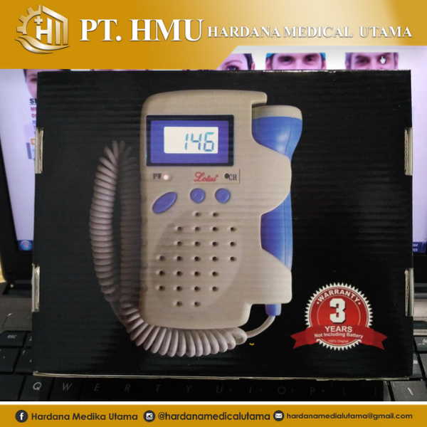 Alat deteksi detak jantung janin - fetal doppler merk lotus lcd ...
