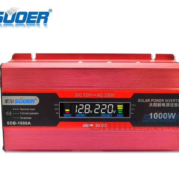 Solar Power Inverter Suoer SDB-1000A 12V 1000W 12 VOLT 1000 WATT ...