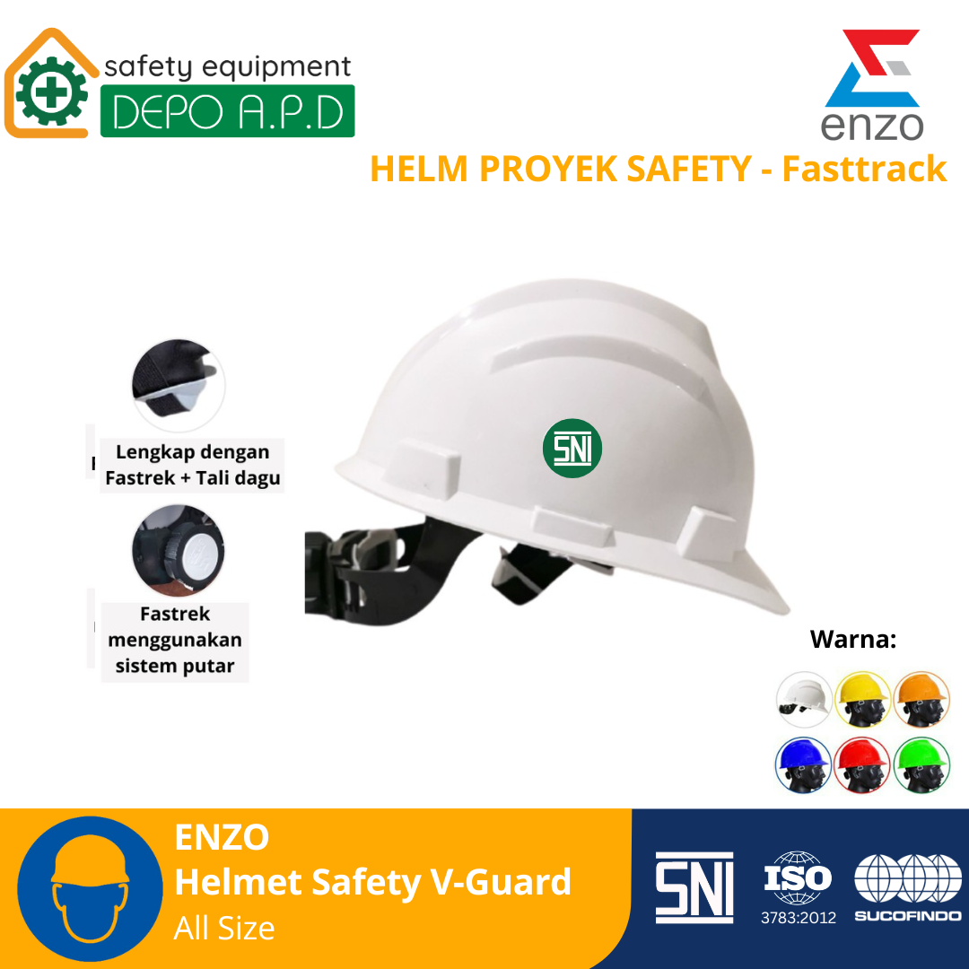 Helm Safety Proyek Fastrack ENZO - PUTIH, KUNING, MERAH HIJAU, BIRU ...