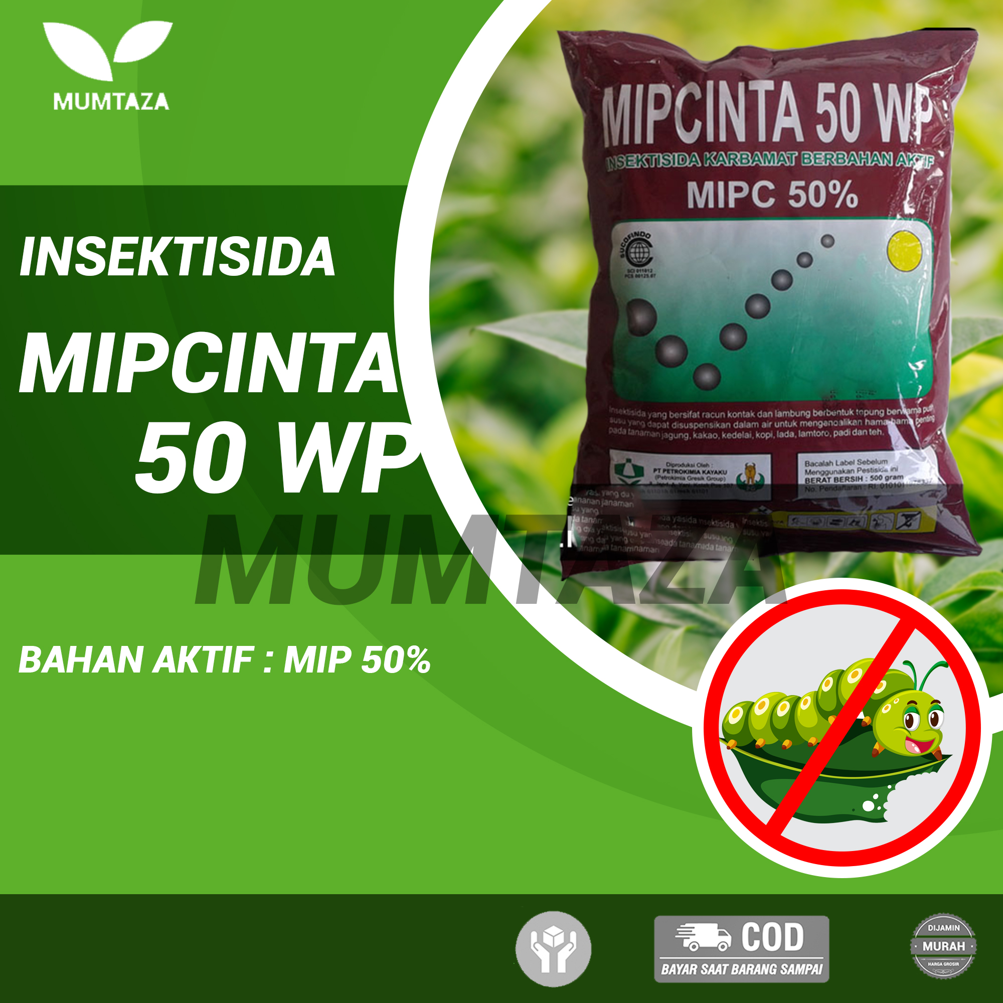 MIPCINTA 50 WP Insektisida karbamat B/A MIPC 50% (isoprocard 50% ...