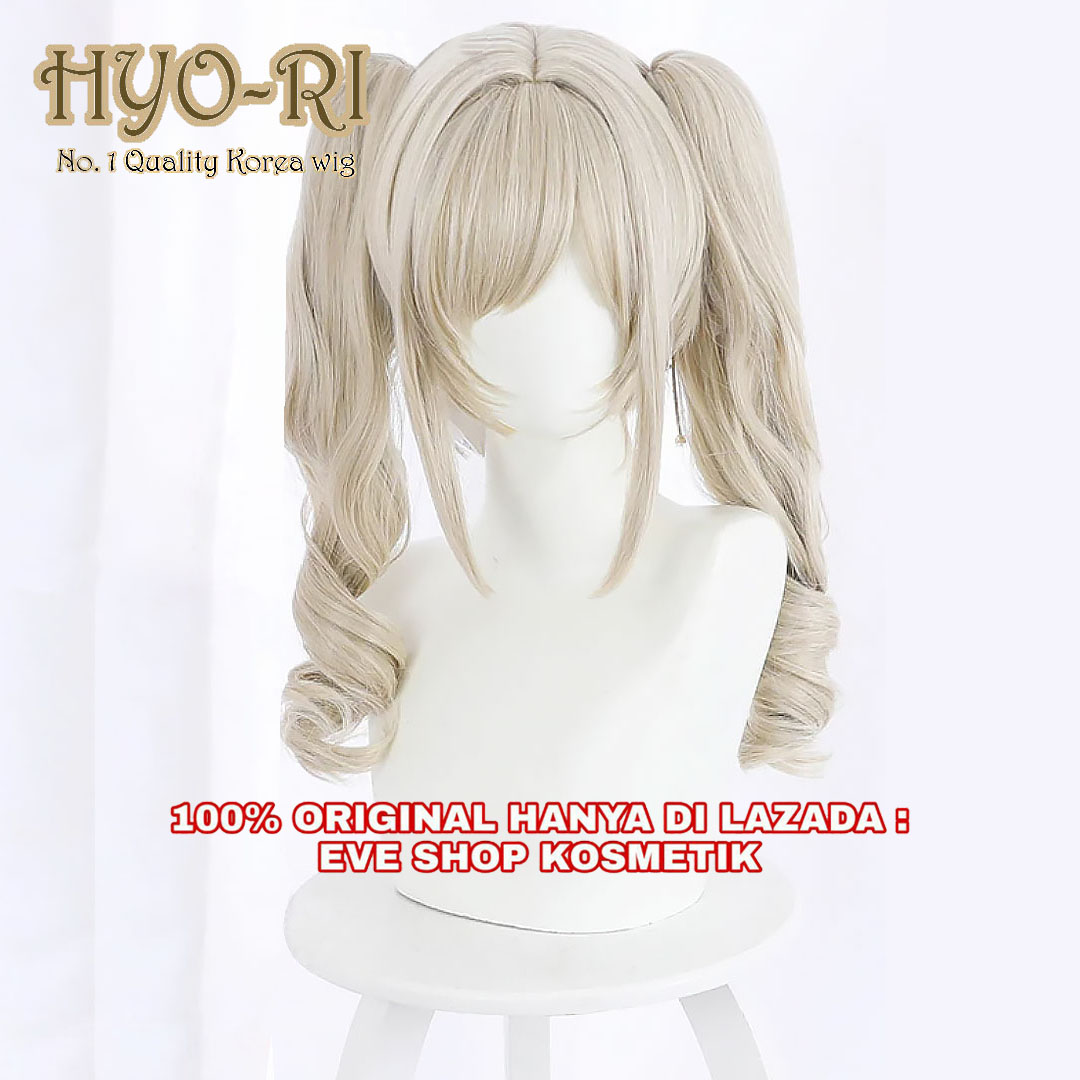 RAMBUT PALSU WIG CEWE CEWEK WANITA PANJANG CURLY WAVE PONYTAIL BLONDE ...