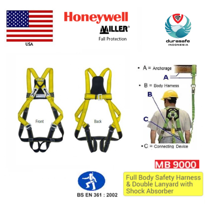 Honeywell Miller MB9000 Full Body Harness, D-Ring Belakang | Lazada ...