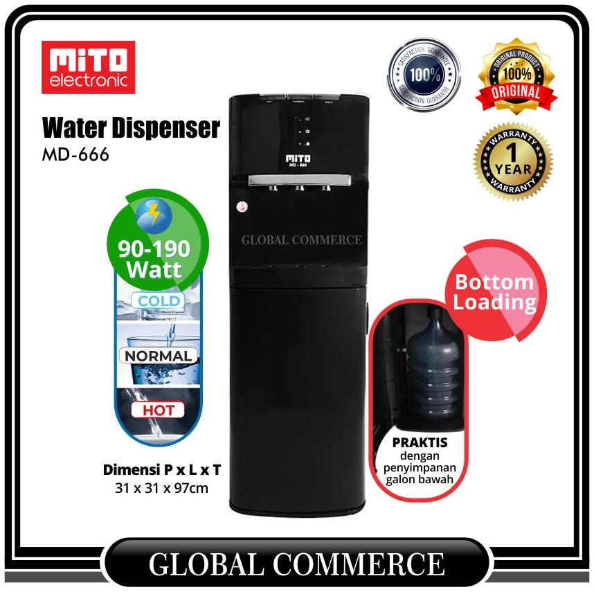 Mito MD-666 Water Dispenser Galon Bawah MD666 | Lazada Indonesia