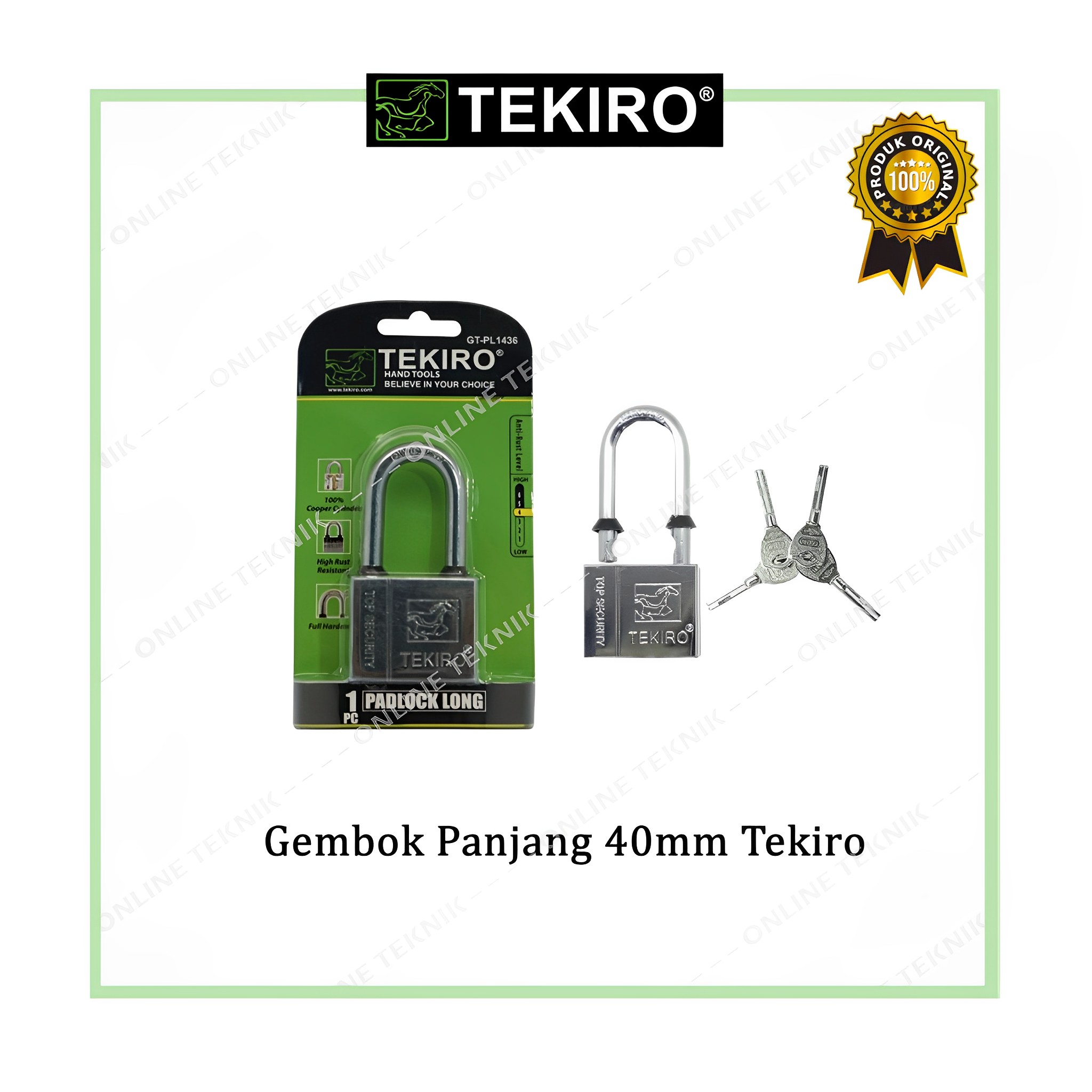 Tekiro Kunci Gembok Leher Panjang 40 mm dan 50 mm/Kunci Gembok Rumah ...