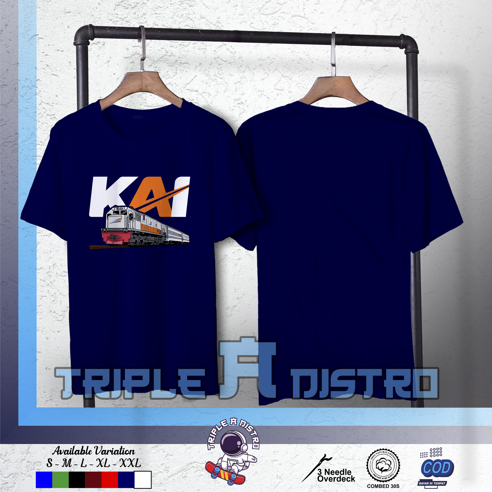 Kaos KAI Kereta Api Indonesia Special Train V2 Kaos Lokomotif by Triple ...