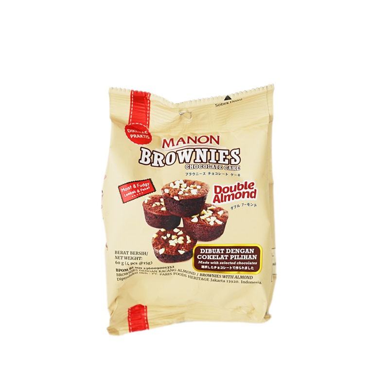 KKV - MANON Gusette Brownie Original Almond Sunkist Orange 60g | Lazada ...