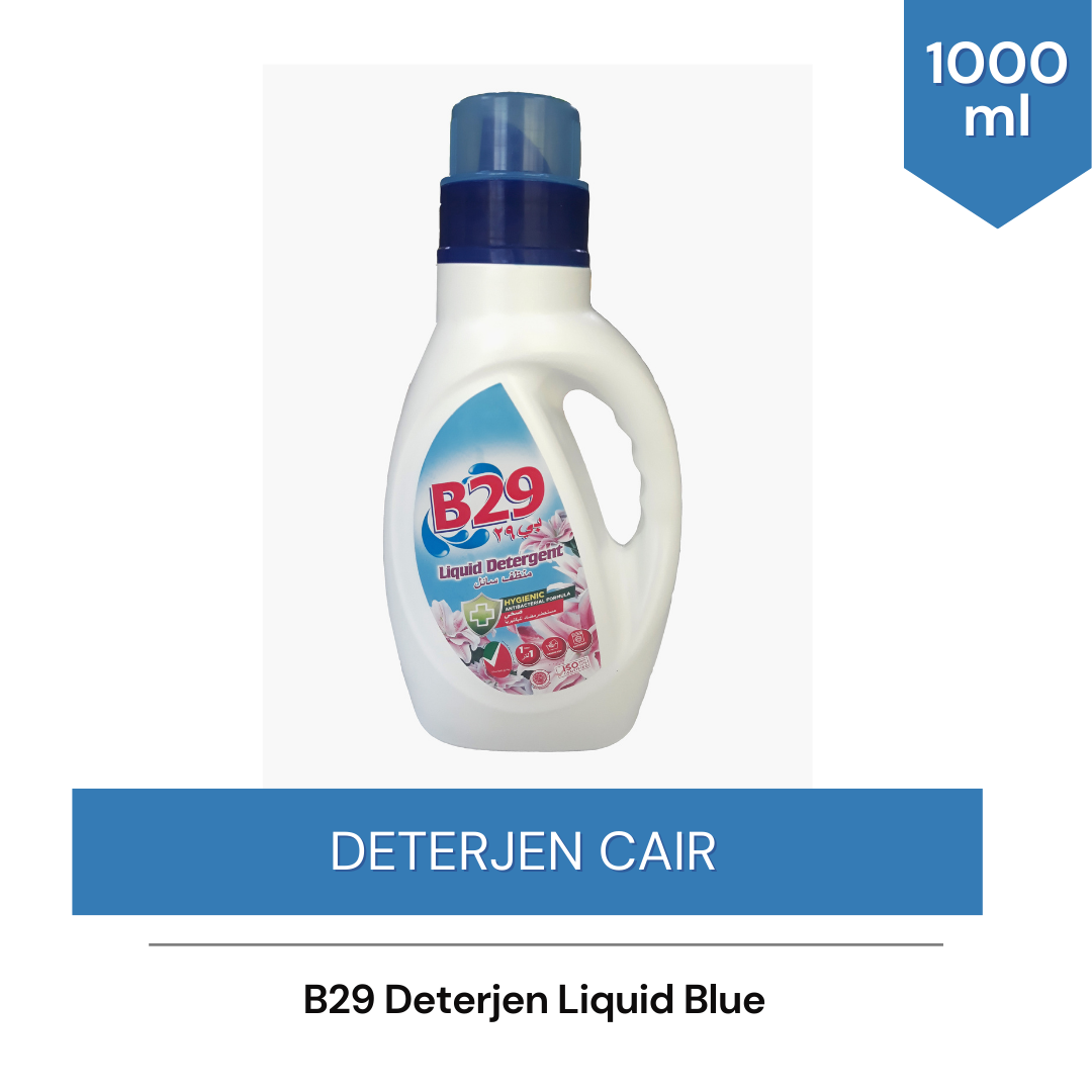 B29 LIQUID DETERJEN BIRU 1 LITER BOTOL / SABUN CUCI CAIR UNTUK PAKAIAN ...