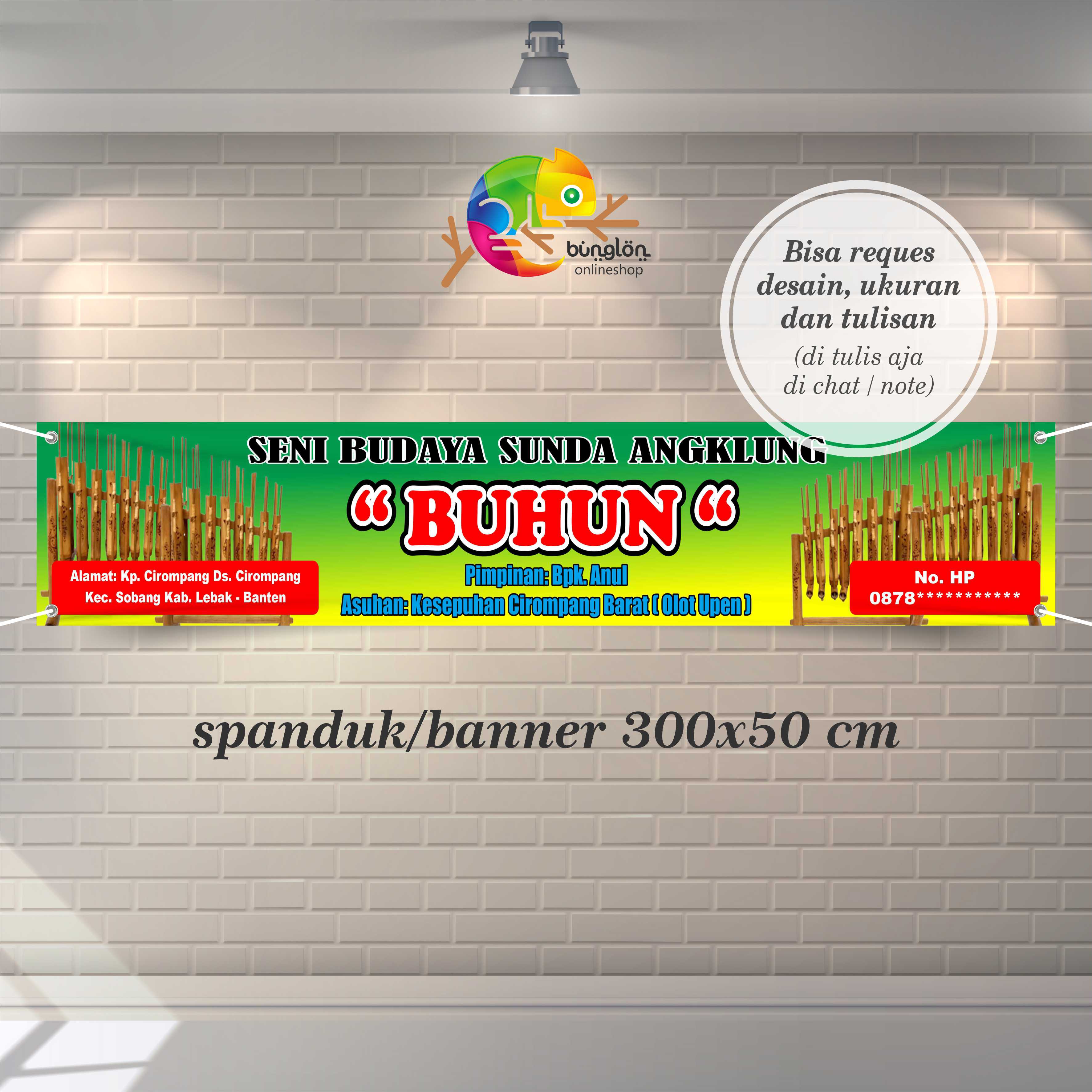 Spanduk Banner 300x50 Cm Spanduk Seni Budaya Sunda, Spanduk Angklung ...