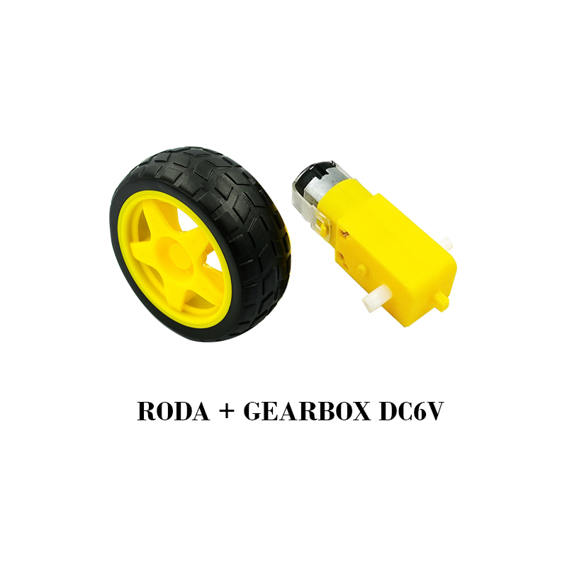 EELIC Gearbox motor DC 6V Motor gearbox untuk smart car arduino car ...