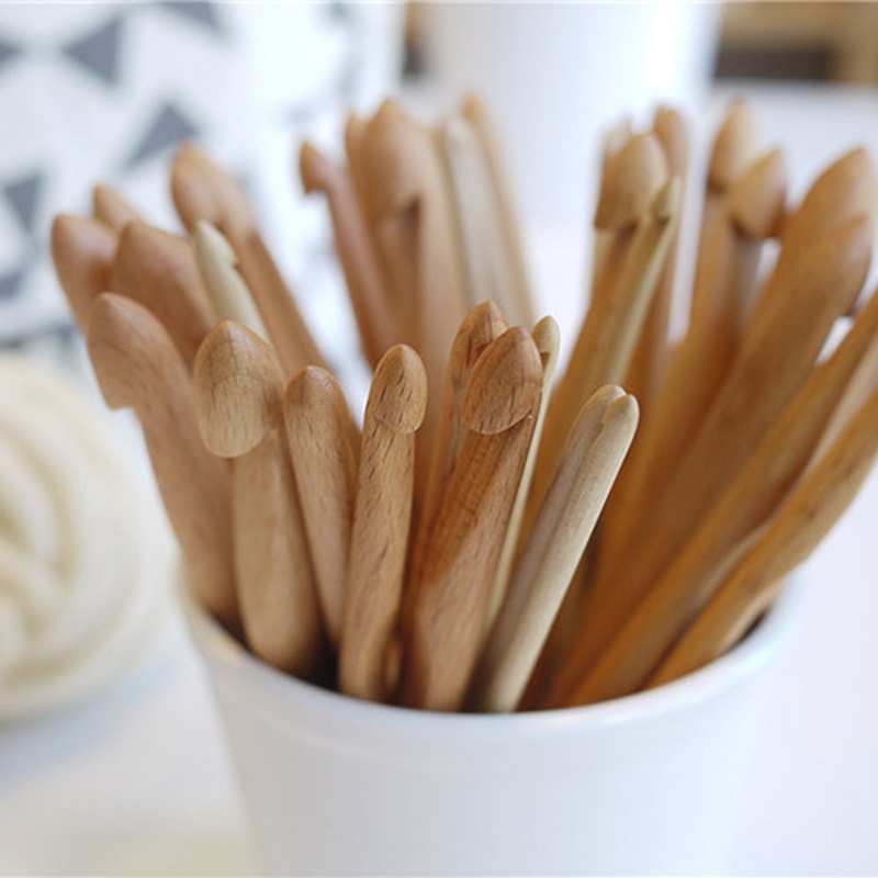 15 Mix Bamboo Crochet Hooks Set Handcrafted 3.0mm to 25mm Big Sizes ...