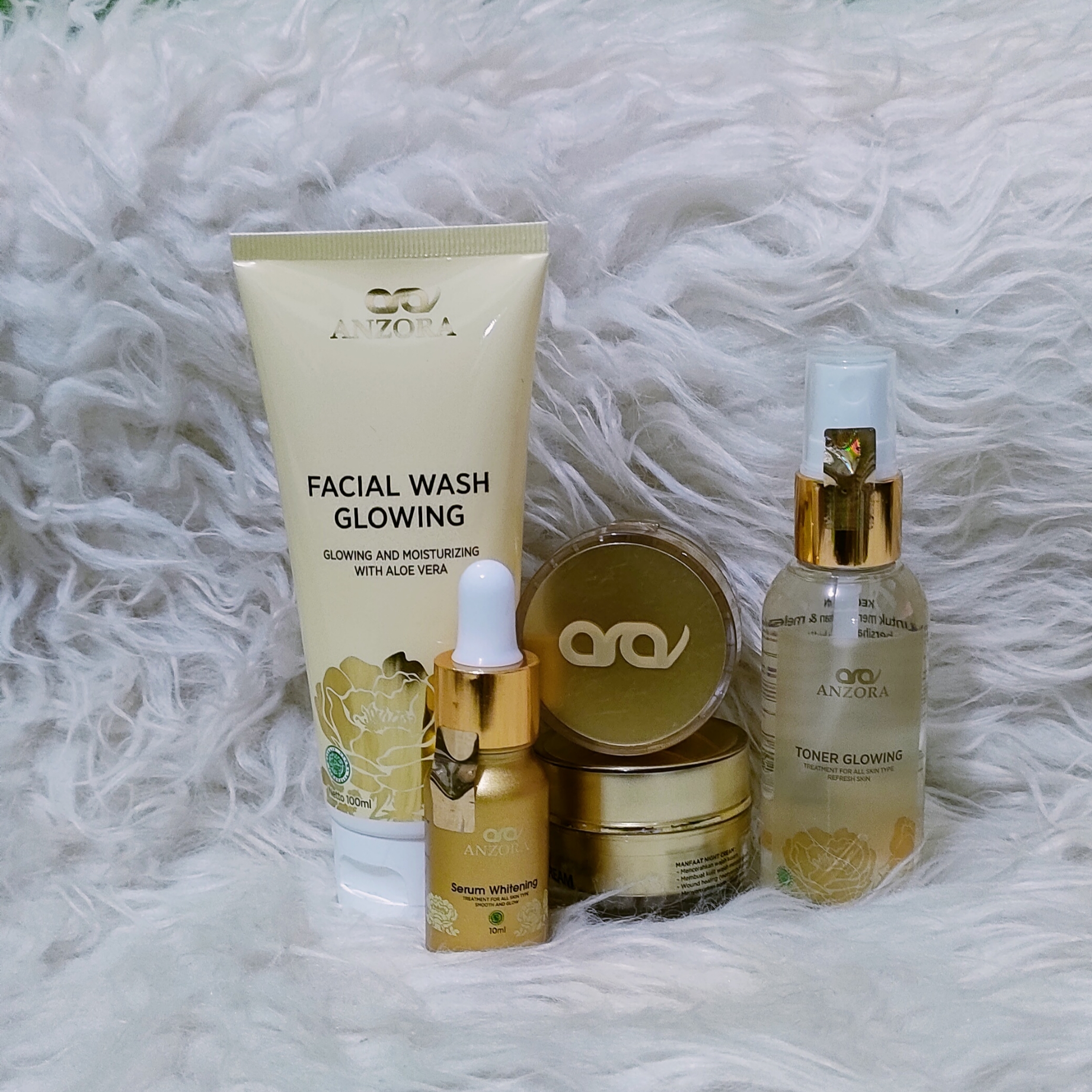 Anzora Glow Klinik Original - Untuk Kulit Normal, Flek Ringan, Kusam ...