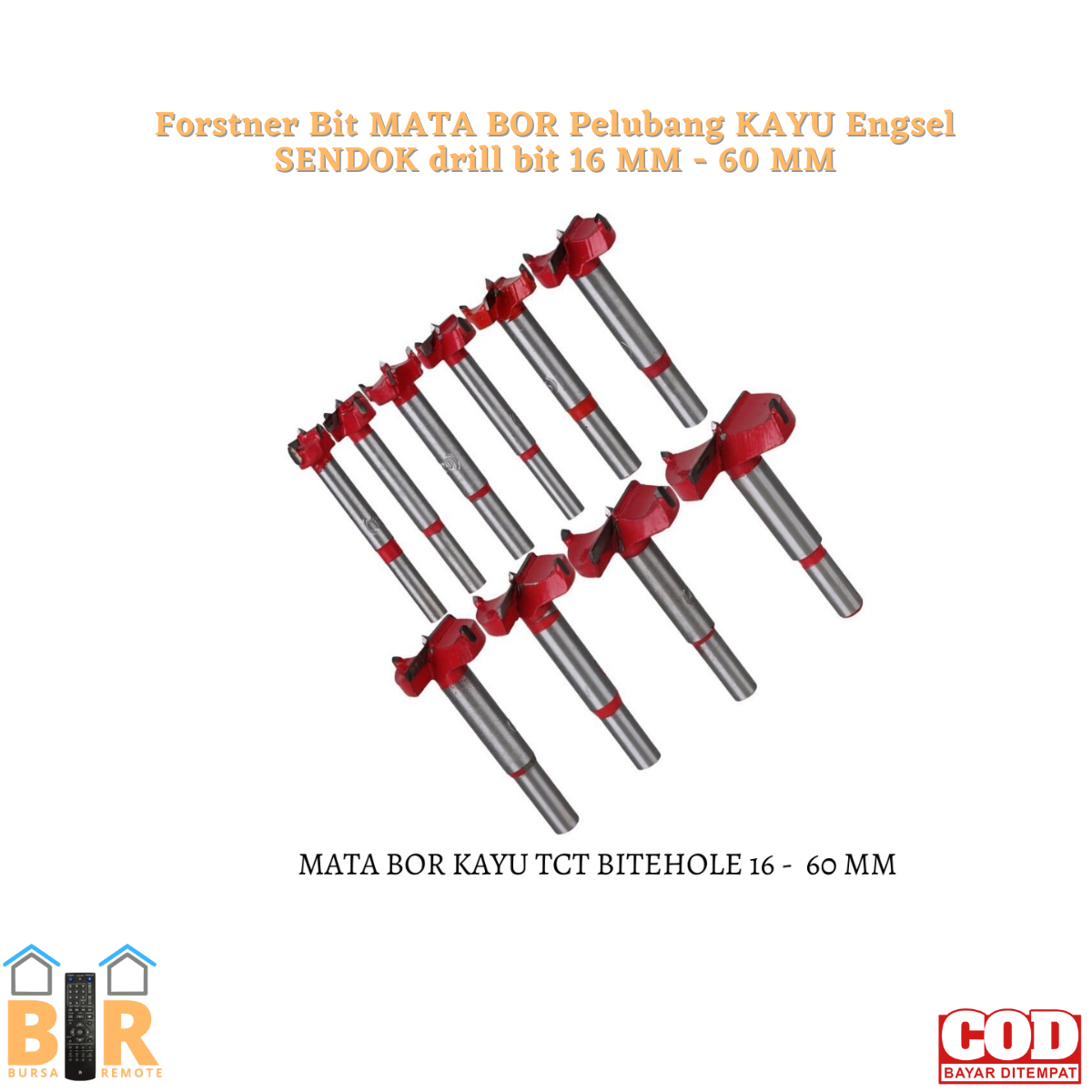 Forstner Bit MATA BOR Pelubang KAYU Engsel SENDOK drill bit 16mm- 60mm ...
