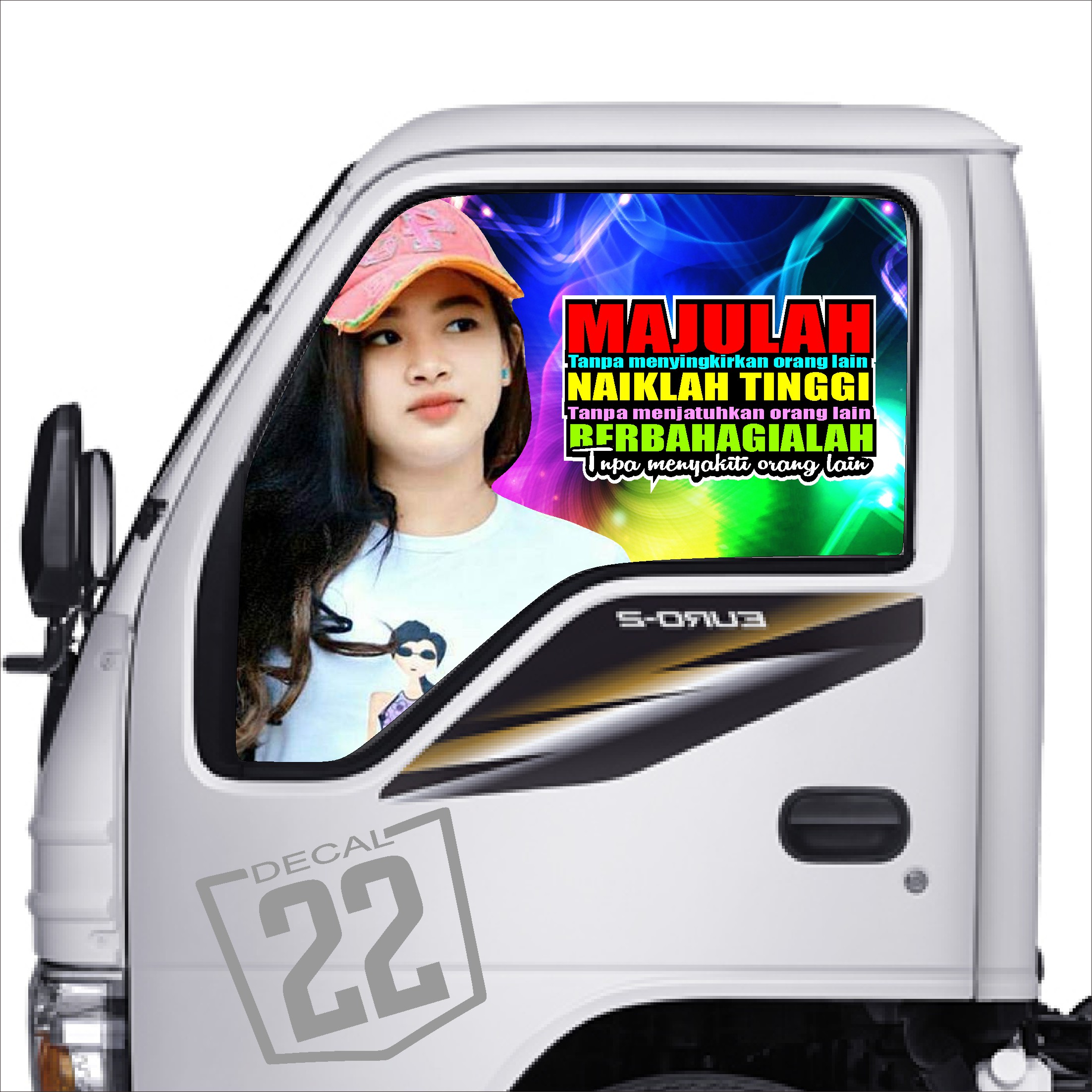STIKER KACA TRUK ELF STIKER ONE WAY TRUK ELF 69 DECAL STORE KODE 13 ...
