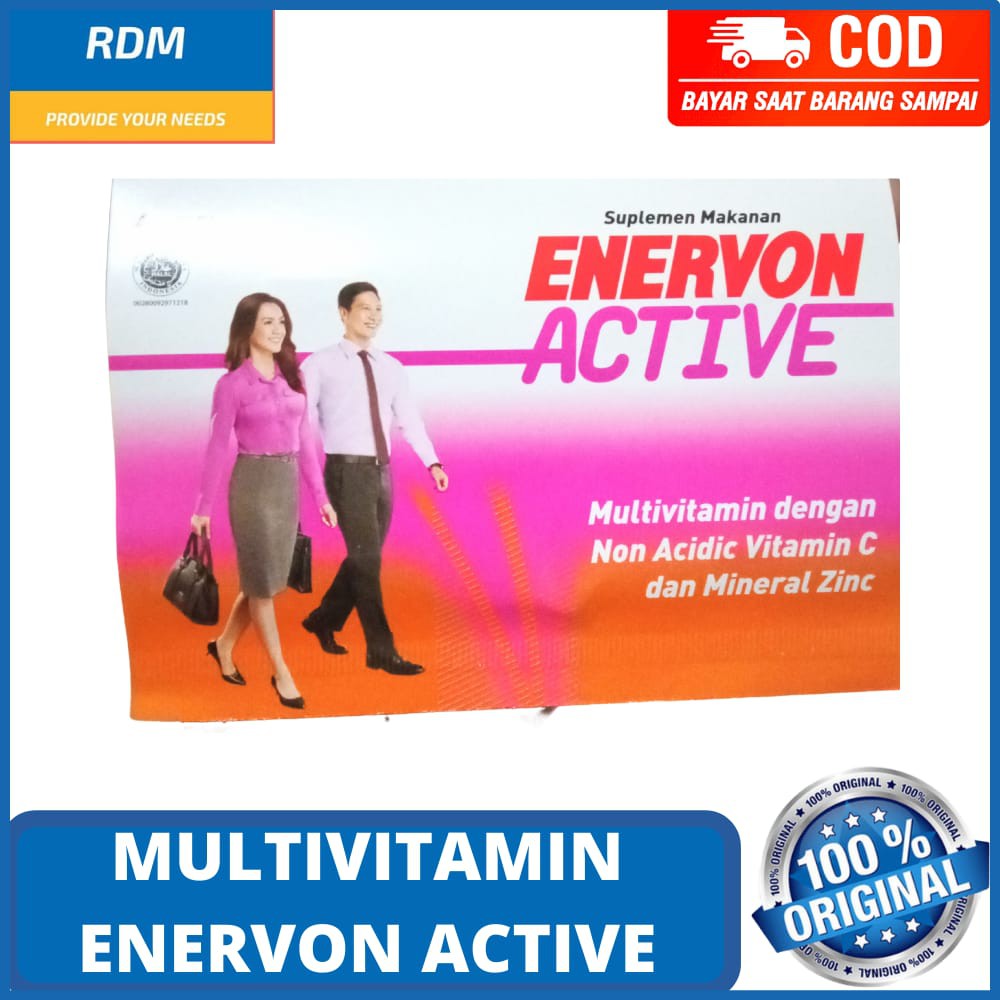 ENERVON ACTIVE MULTIVITAMIN DENGAN NON ACIDIC VITAMIN C DAN MINERAL ...