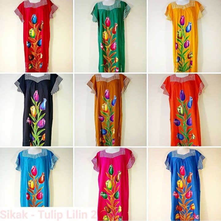 DASTER HENGKY MODEL SIKAK MOTIF BUNGA ANYELIR, DAUN SIRIH & TULIP # ...