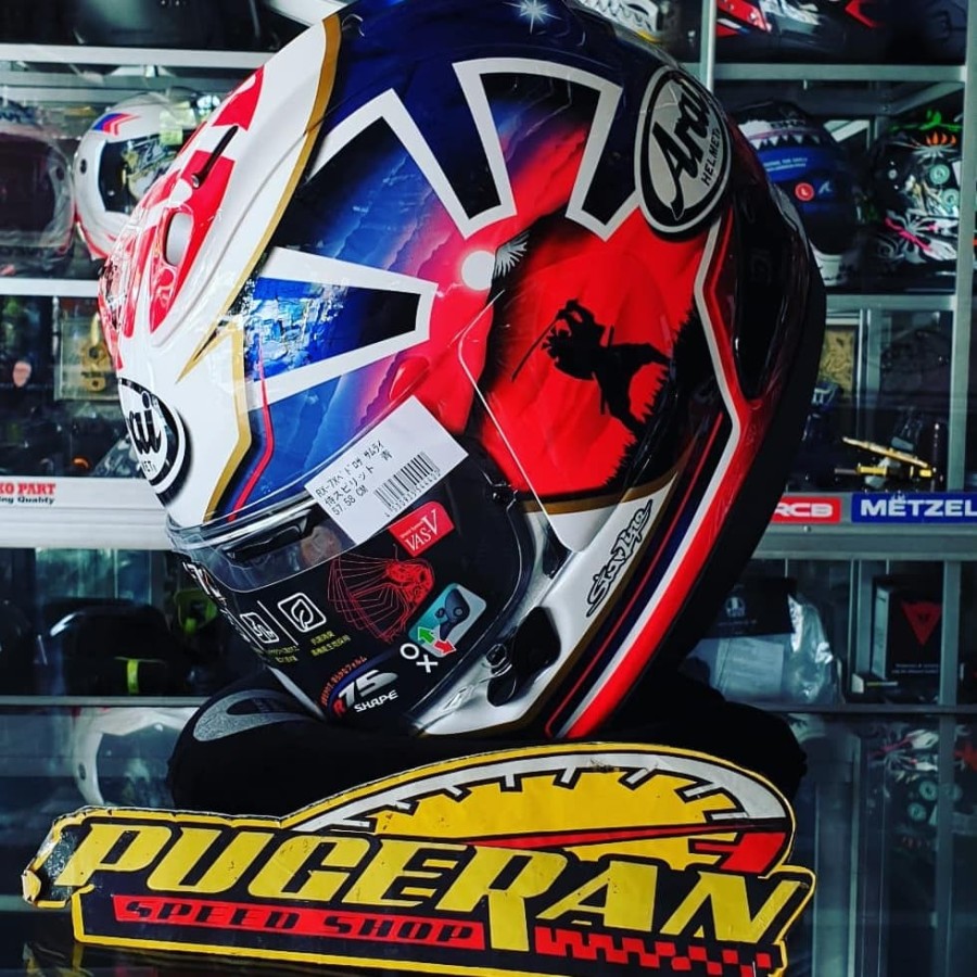 HELM ARAI RX7X PEDROSA SAMURAI SPIRIT BLUE | Lazada Indonesia